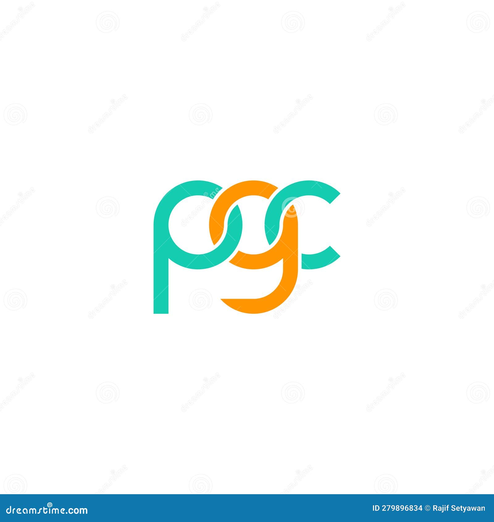 Linked Letters PGC Monogram Logo Design Stock Vector - Illustration of ...