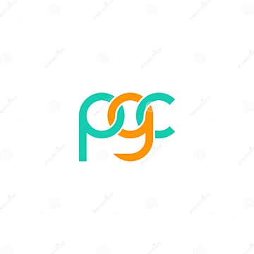 Linked Letters PGC Monogram Logo Design Stock Vector - Illustration of ...