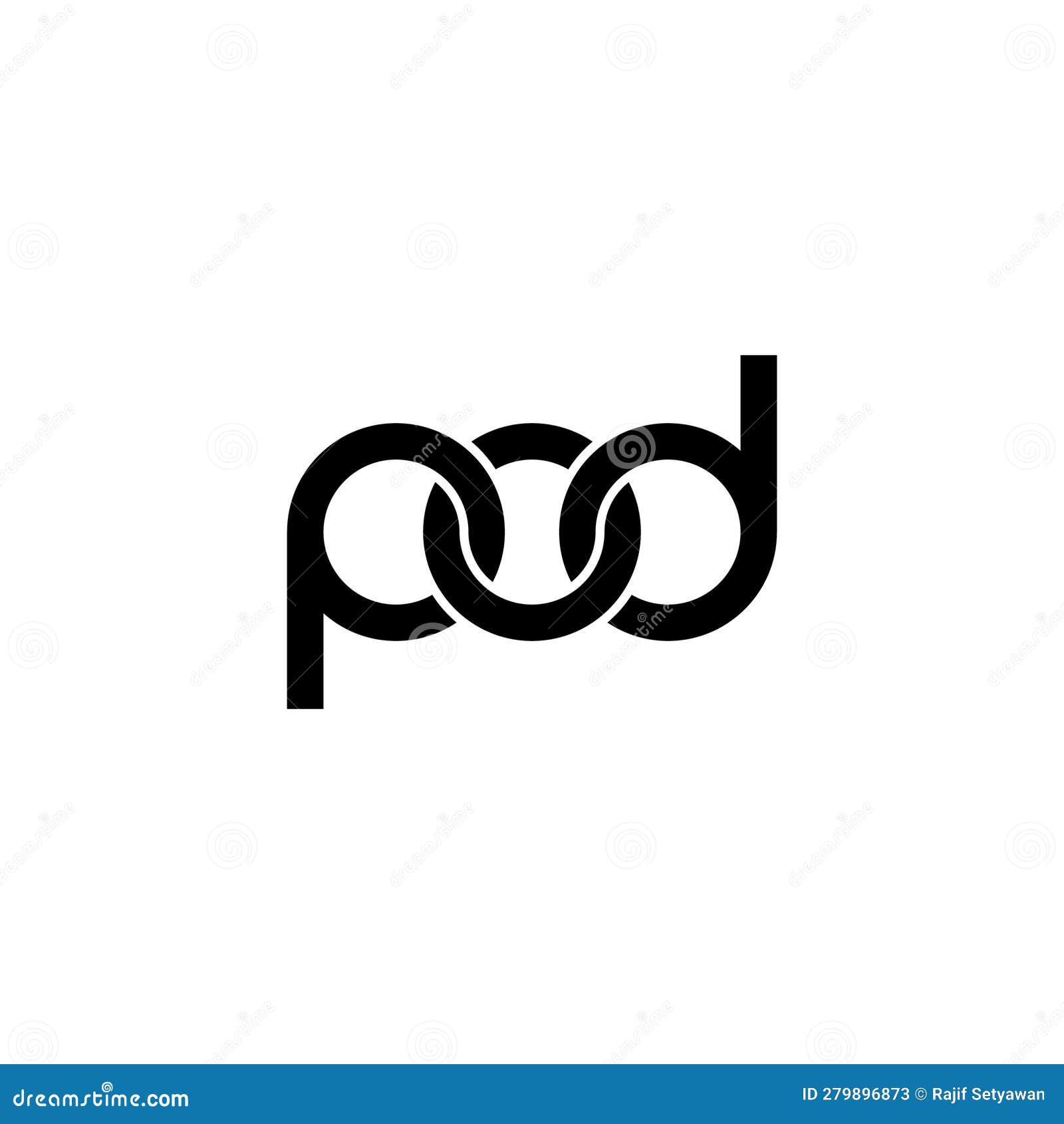 Linked Letters POD Monogram Logo Design Stock Vector - Illustration of ...