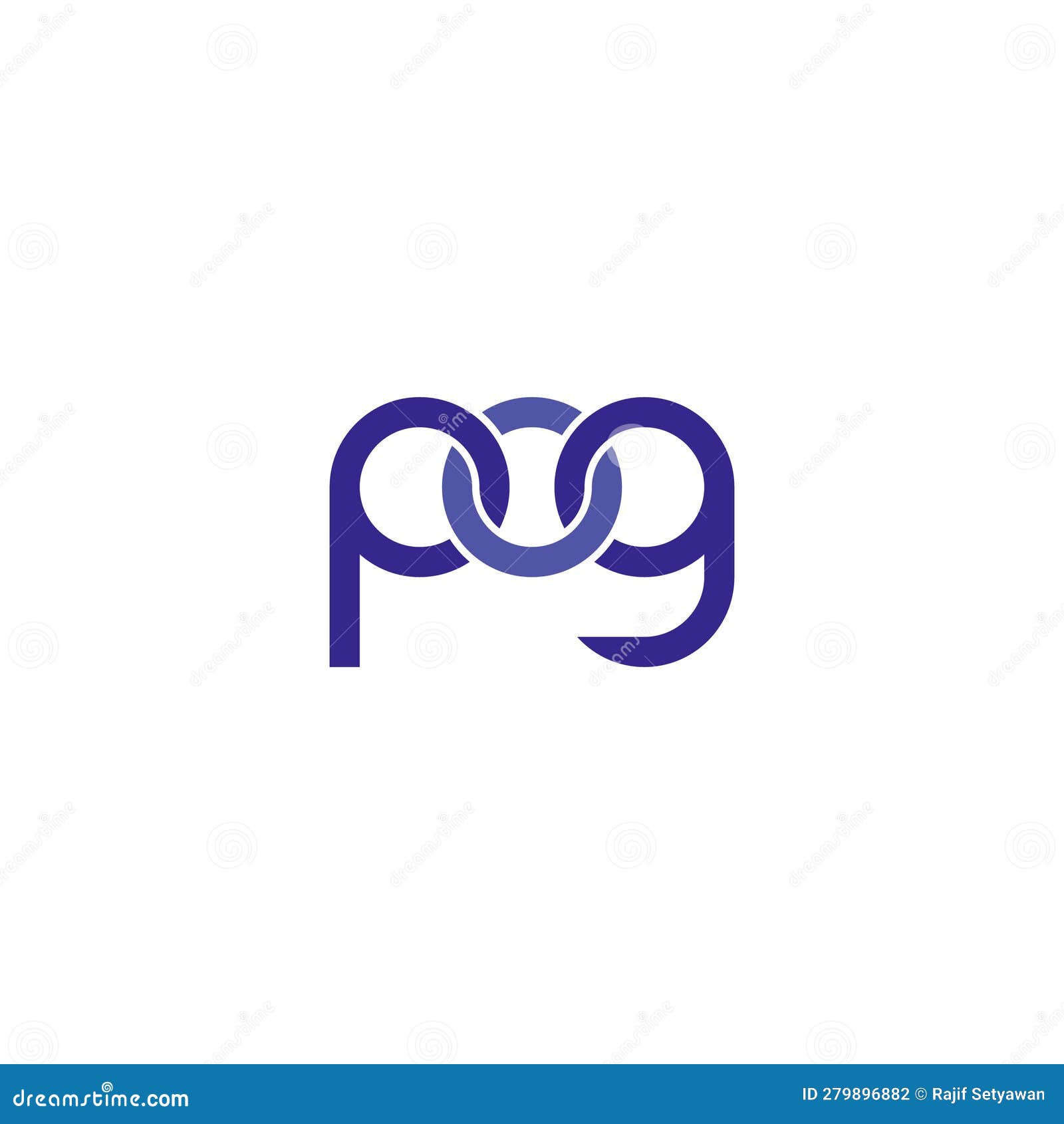 Linked Letters POG Monogram Logo Design Stock Vector - Illustration of ...
