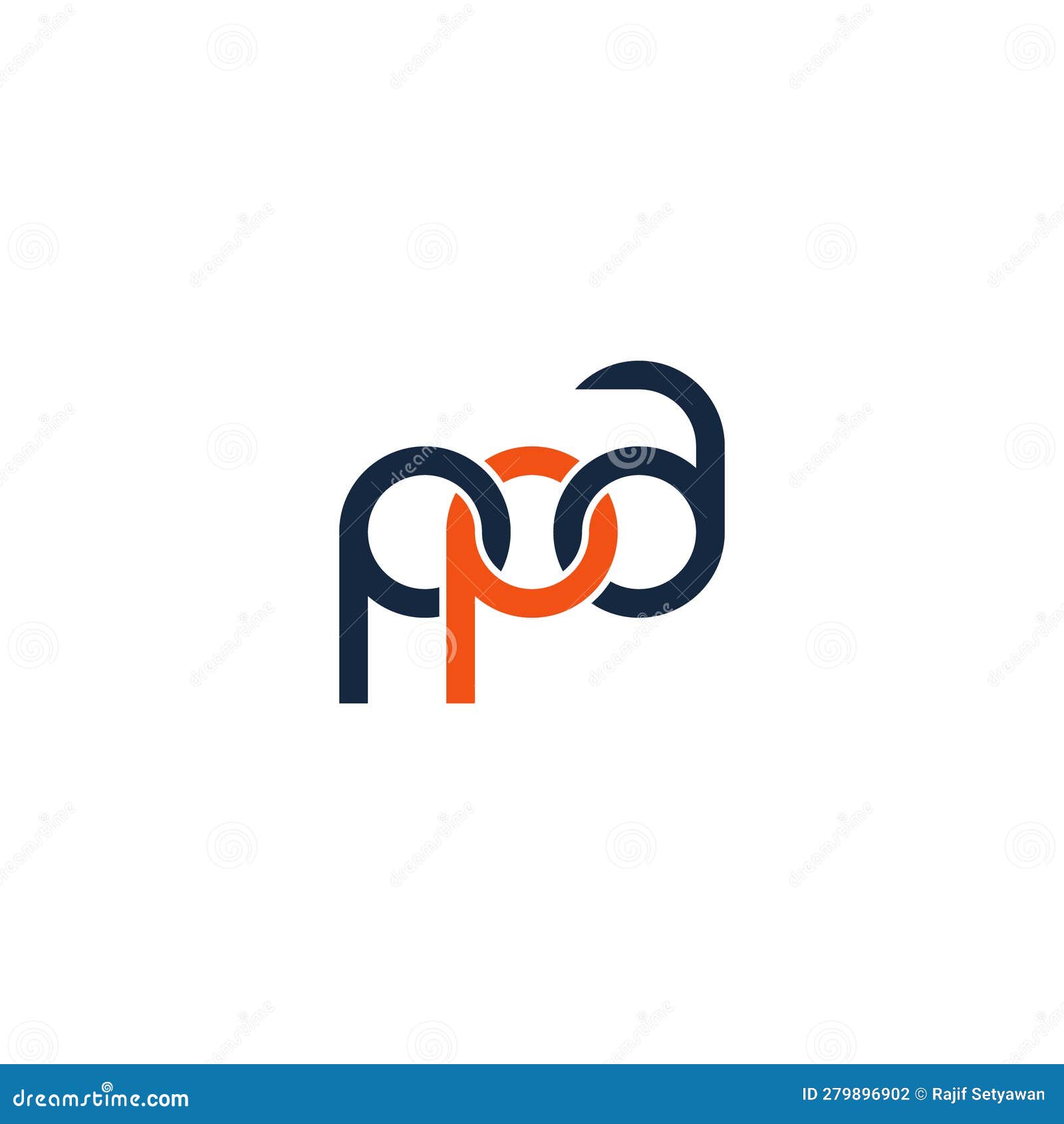 Linked Letters PPA Monogram Logo Design Stock Vector - Illustration of ...