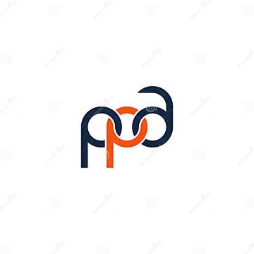 Linked Letters PPA Monogram Logo Design Stock Vector - Illustration of ...