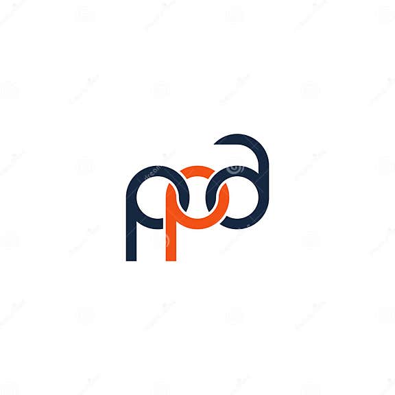 Linked Letters PPA Monogram Logo Design Stock Vector - Illustration of ...
