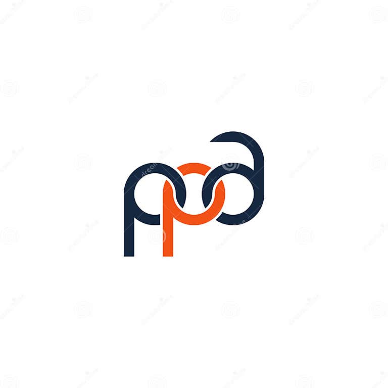 Linked Letters PPA Monogram Logo Design Stock Vector - Illustration of ...