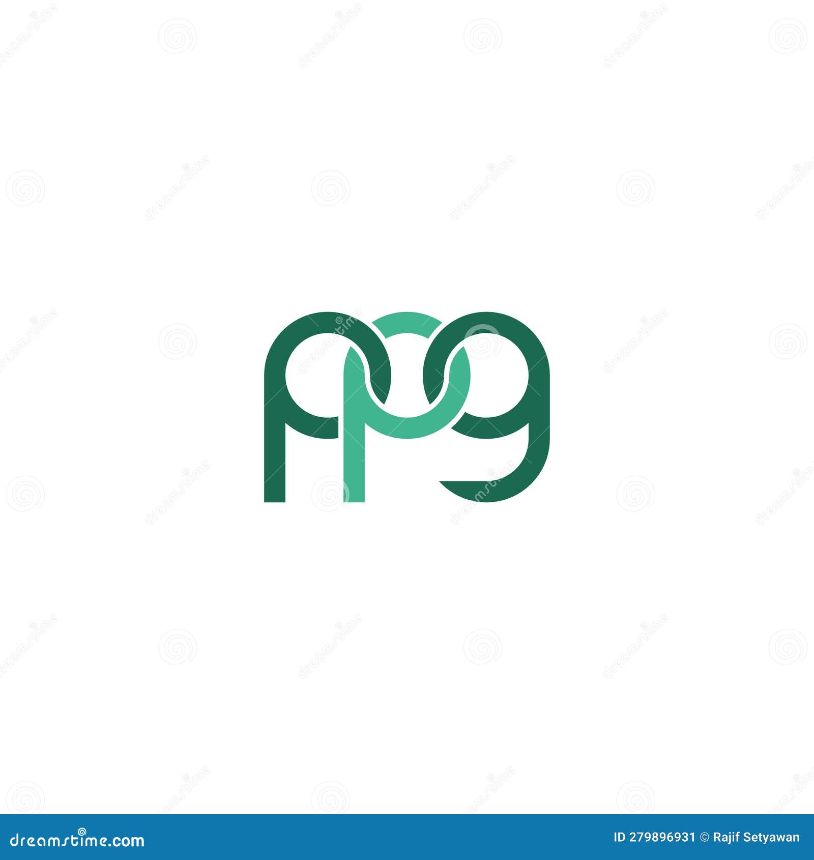 Linked Letters PPG Monogram Logo Design Stock Vector - Illustration of ...
