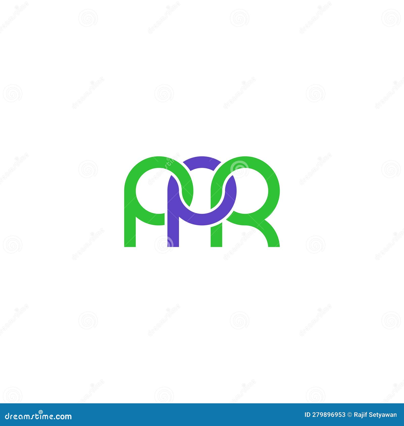Linked Letters PPR Monogram Logo Design Stock Vector - Illustration of ...