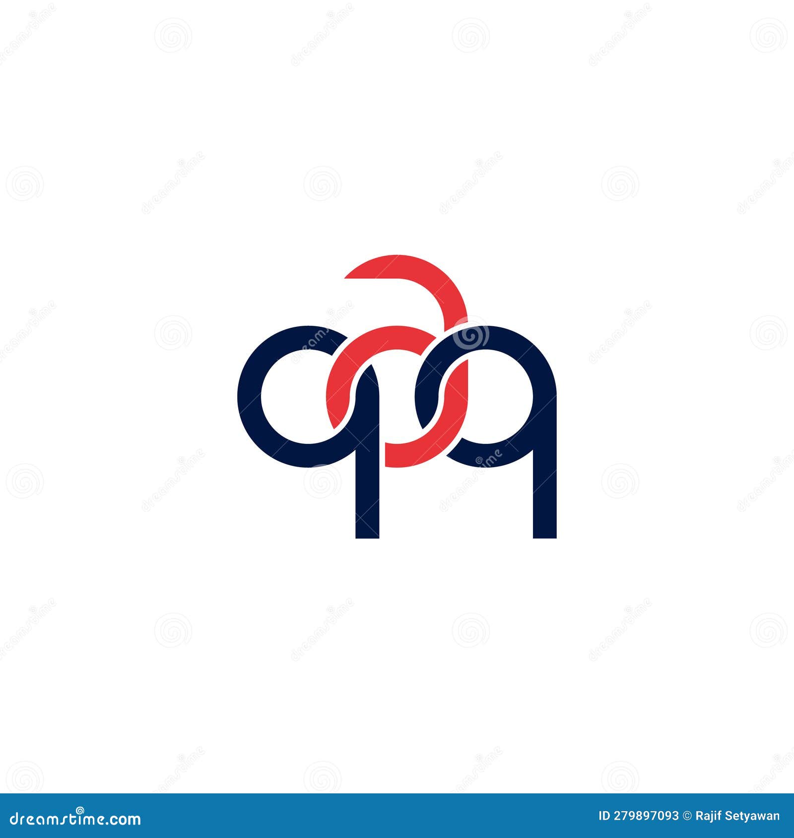 Linked Letters QAQ Monogram Logo Design Stock Vector - Illustration of ...