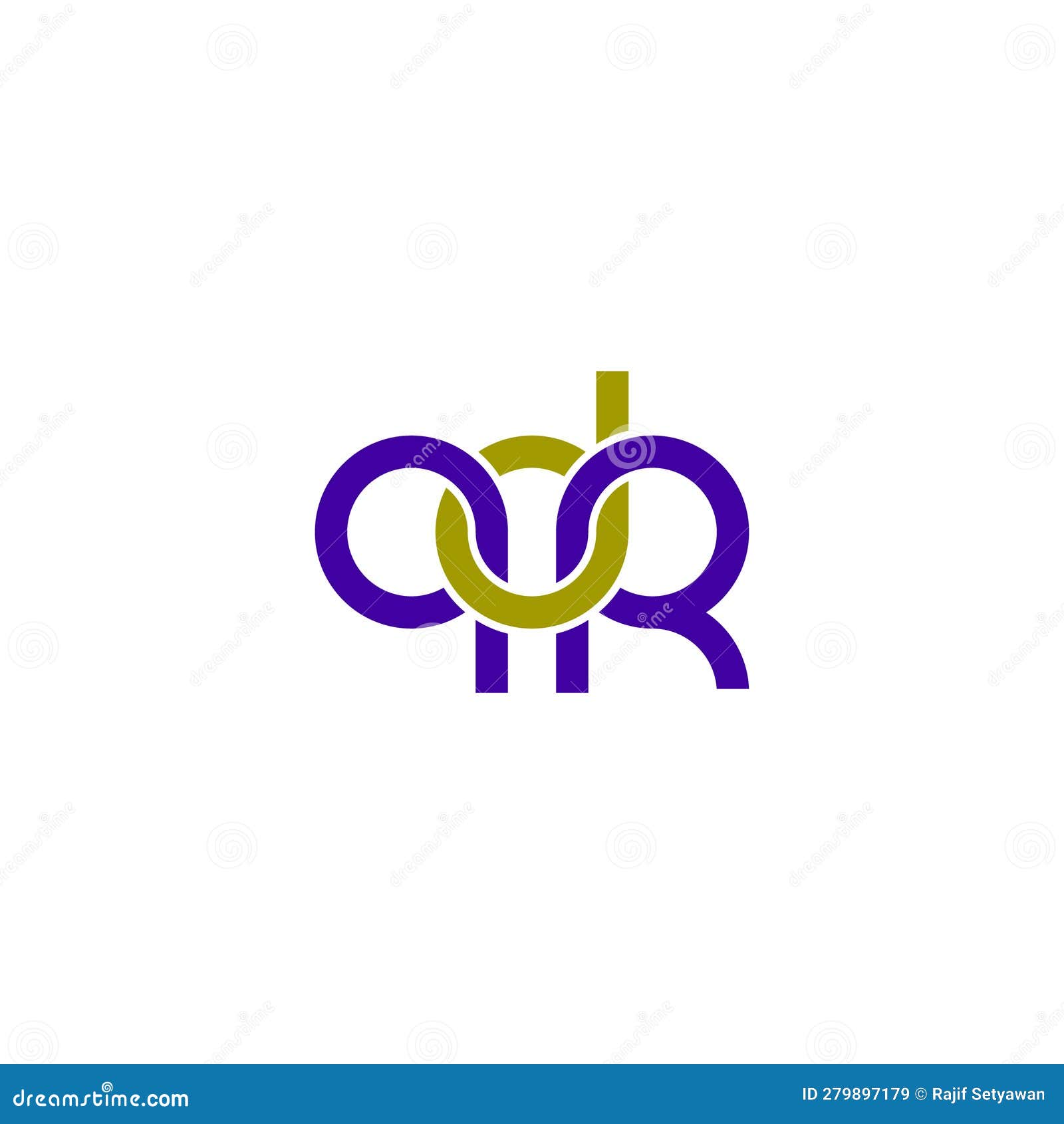Linked Letters QDR Monogram Logo Design Stock Vector - Illustration of ...
