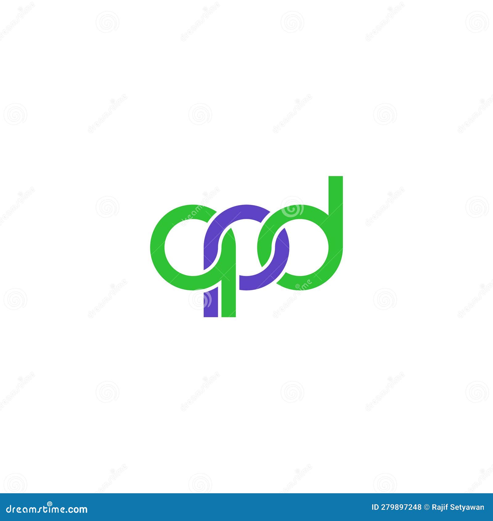 Linked Letters QPD Monogram Logo Design Stock Vector - Illustration of ...