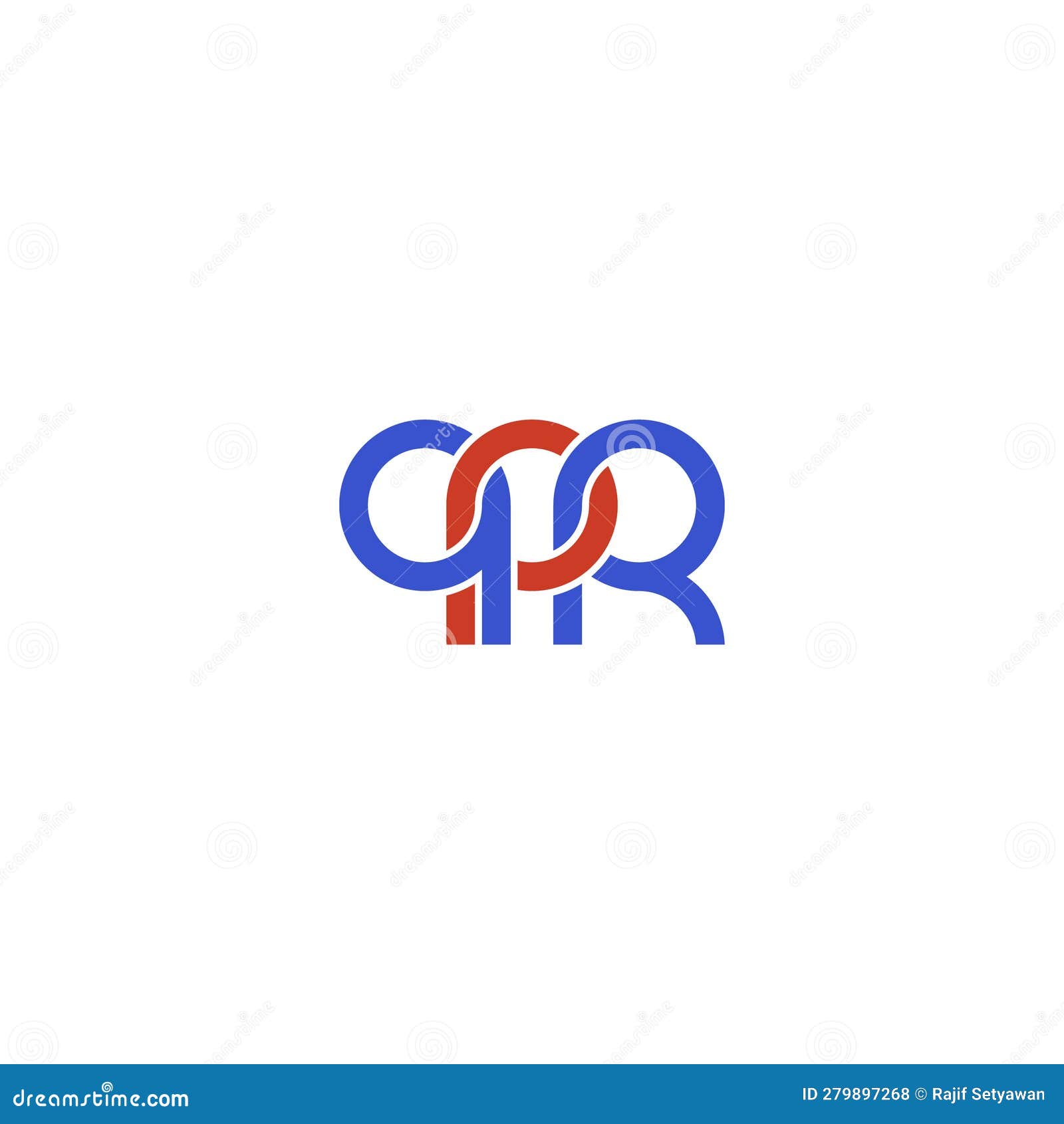 Linked Letters QPR Monogram Logo Design Stock Vector - Illustration of ...