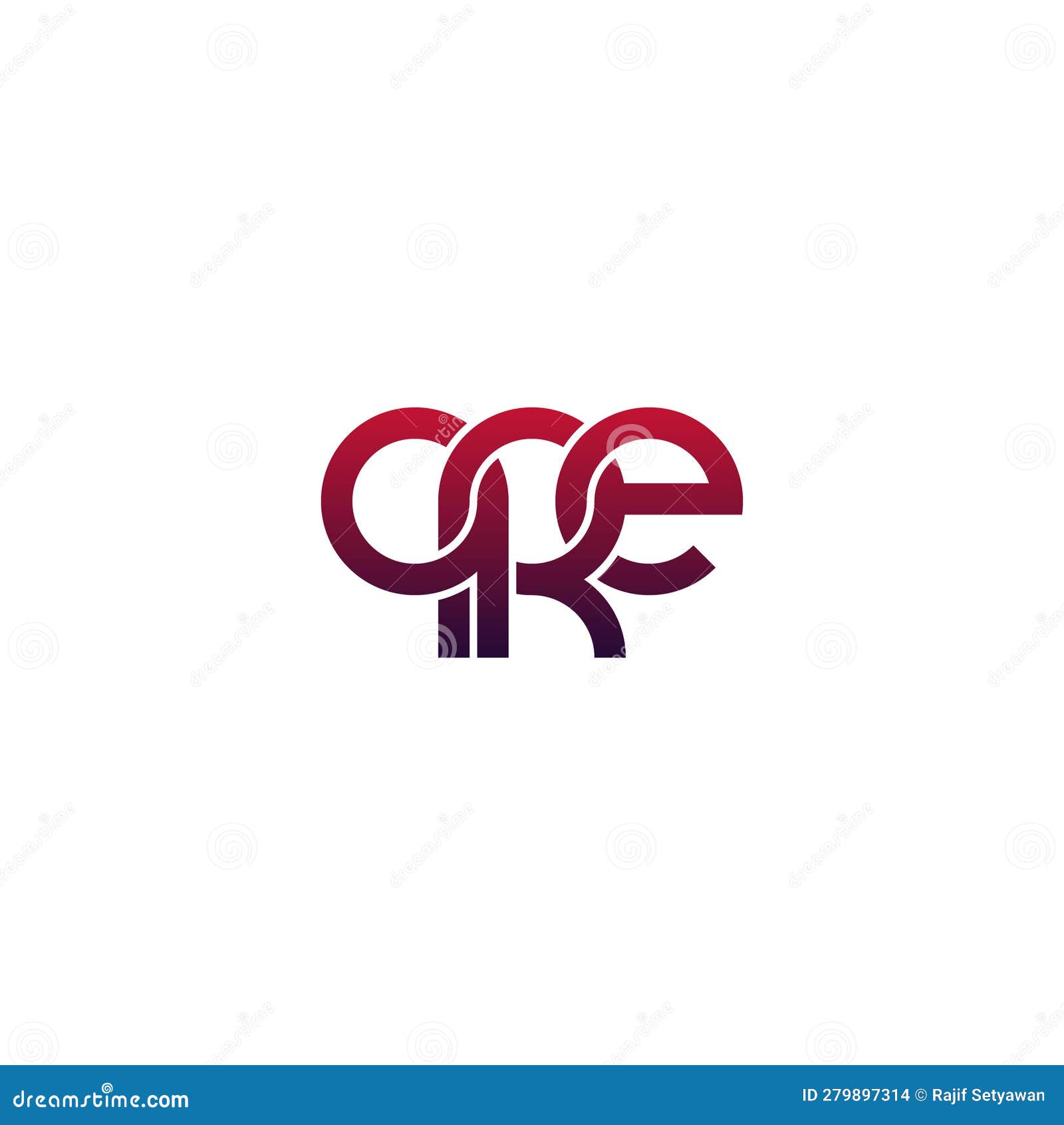 Linked Letters QRE Monogram Logo Design Stock Vector - Illustration of ...