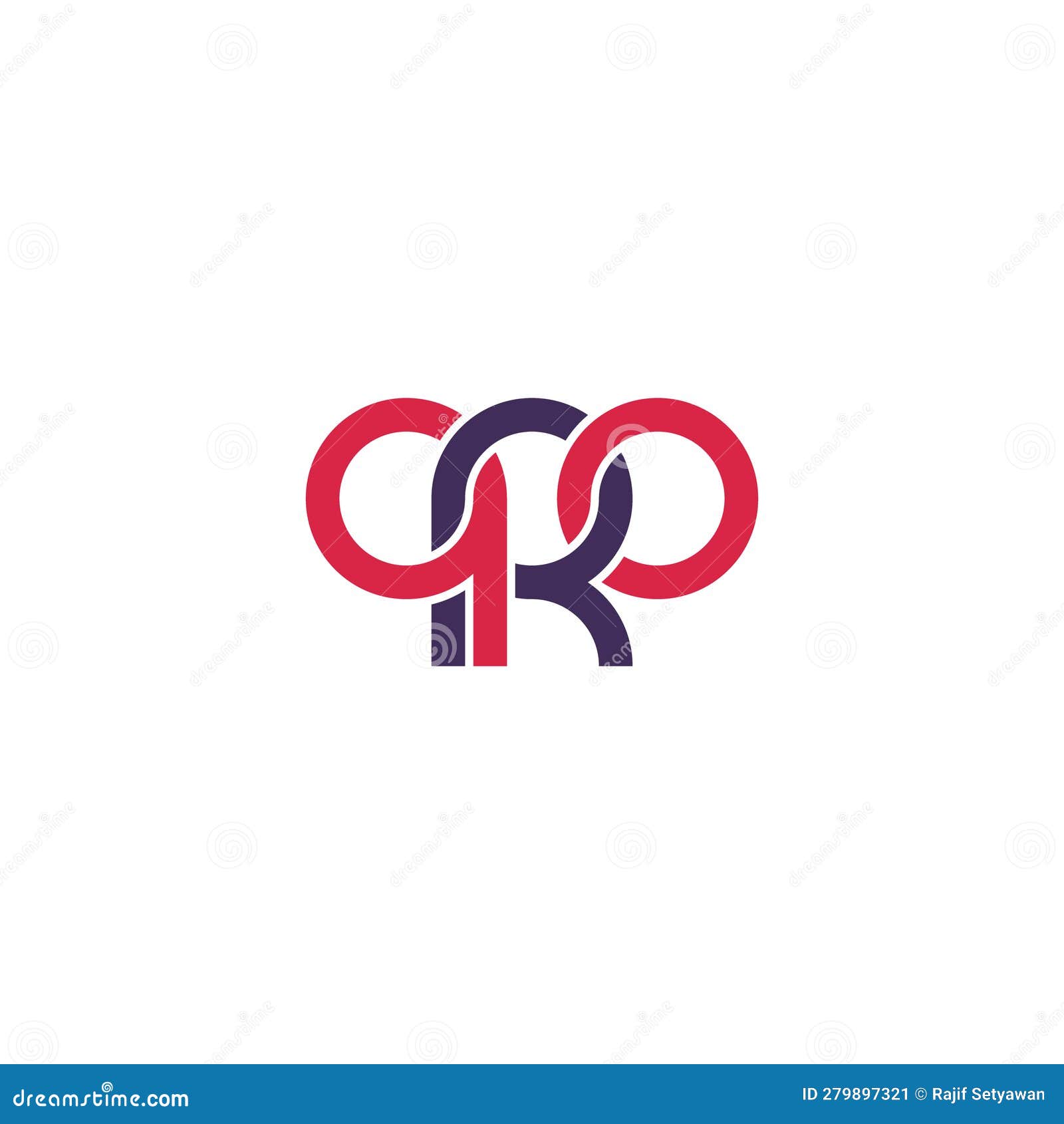 Linked Letters QRO Monogram Logo Design Stock Vector - Illustration of ...