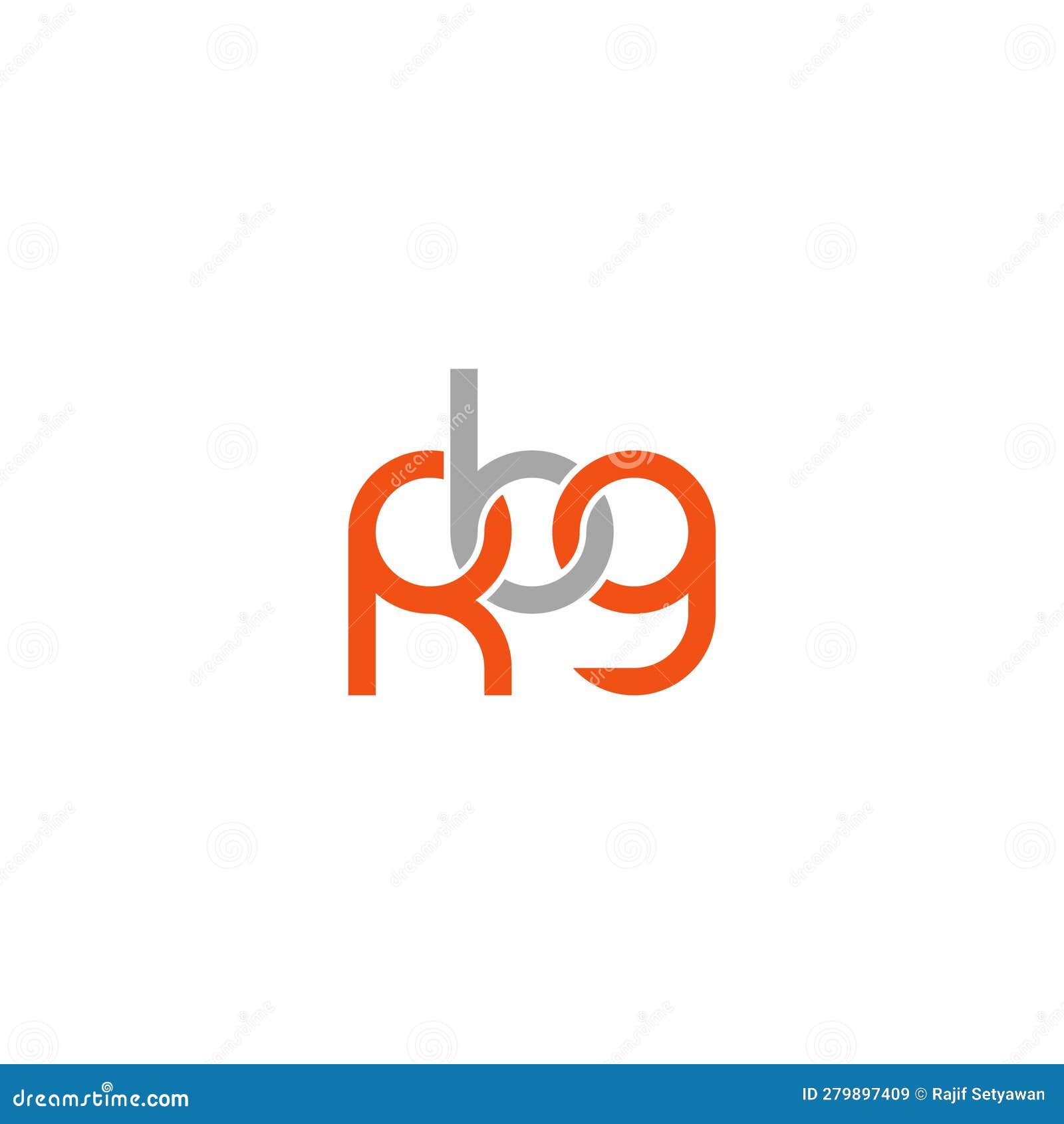 Linked Letters RBG Monogram Logo Design Stock Vector - Illustration of ...