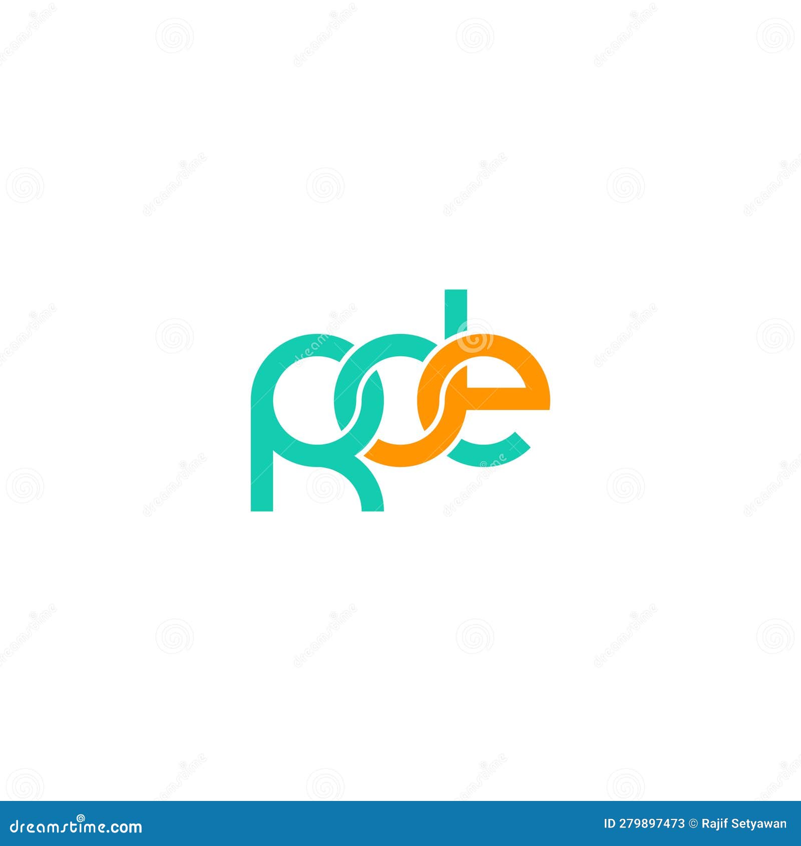 Linked Letters RDE Monogram Logo Design Stock Vector - Illustration of ...