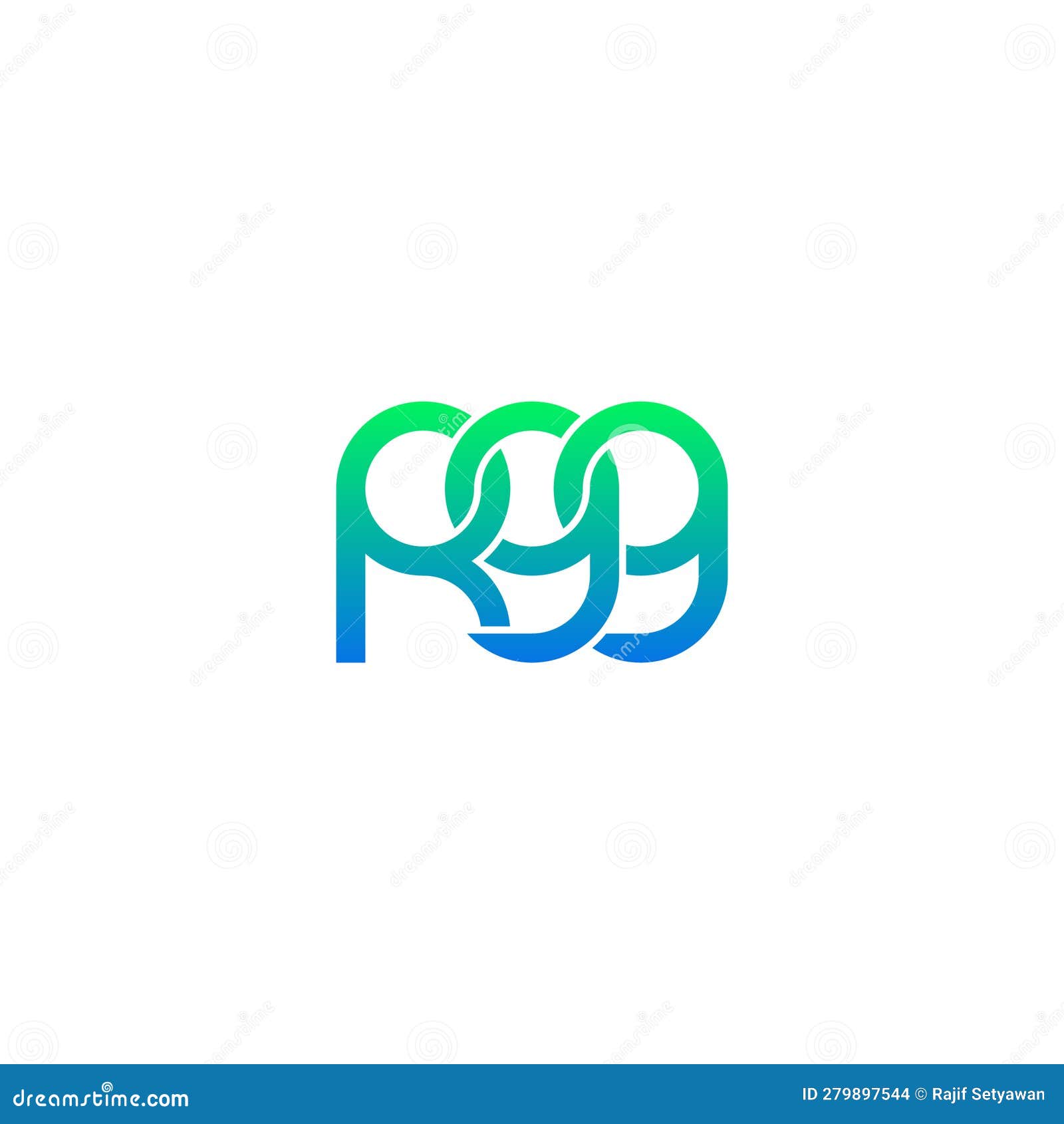 Linked Letters RGG Monogram Logo Design Stock Vector - Illustration of ...