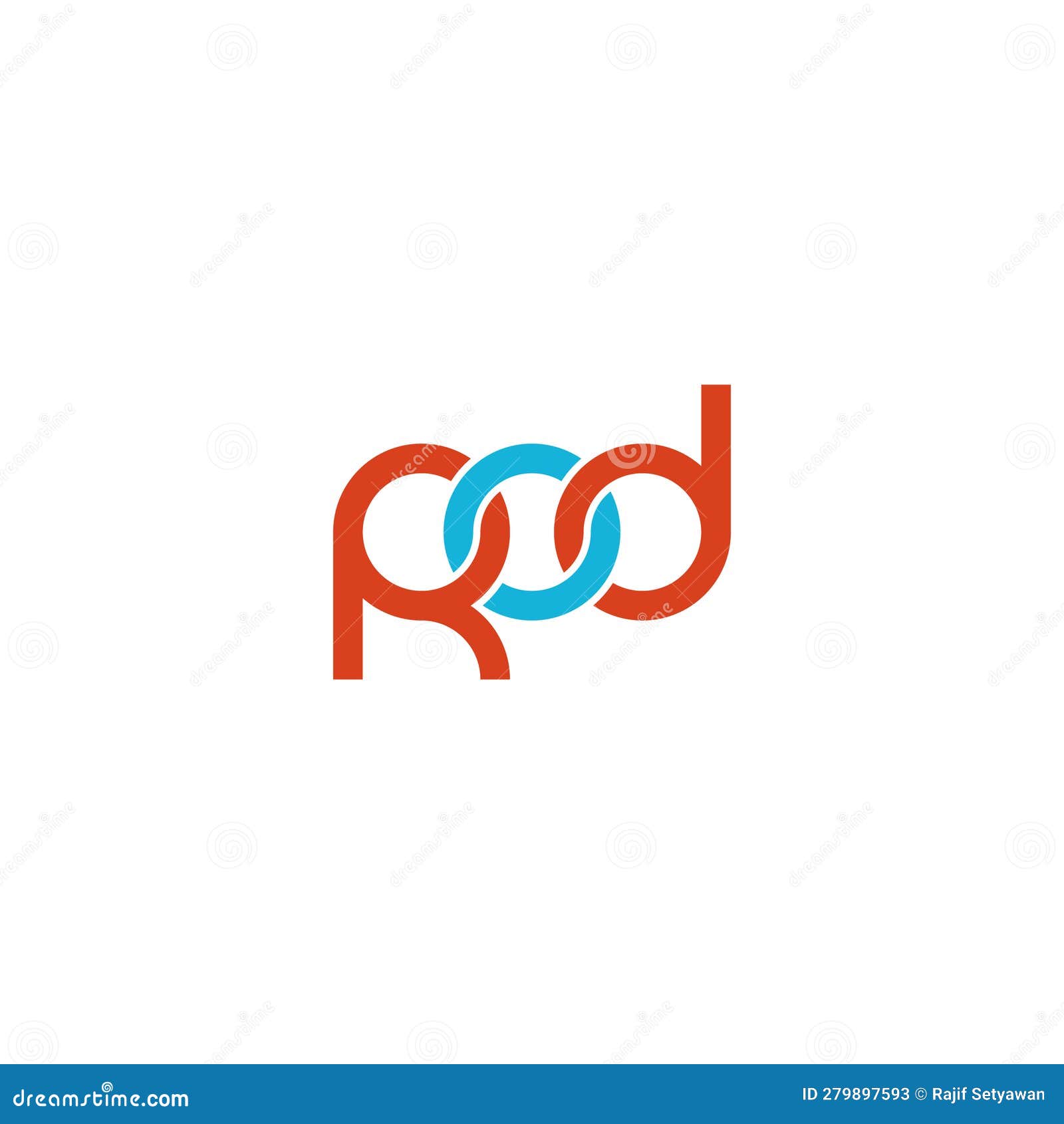 Linked Letters ROD Monogram Logo Design Stock Vector - Illustration of ...