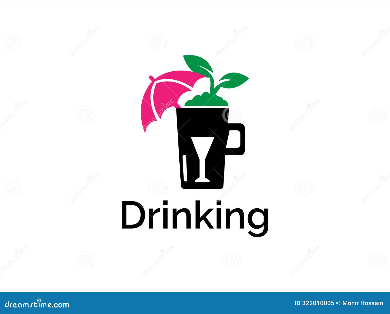 Drinking logo stock vector. Illustration of typography - 322010005