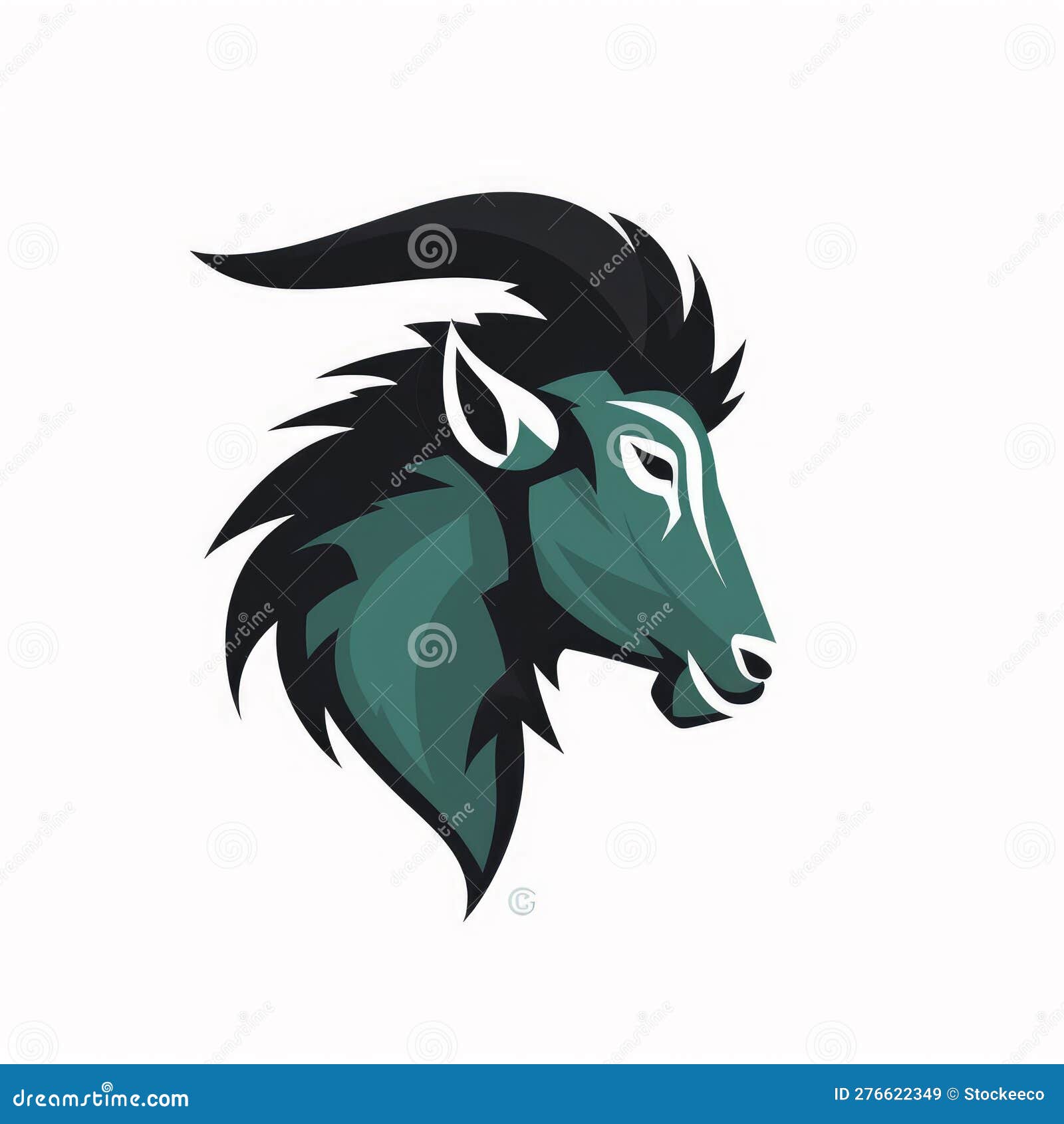 Minimalistic Goat Logo in 2d Vector Icon Style Stock Illustration ...