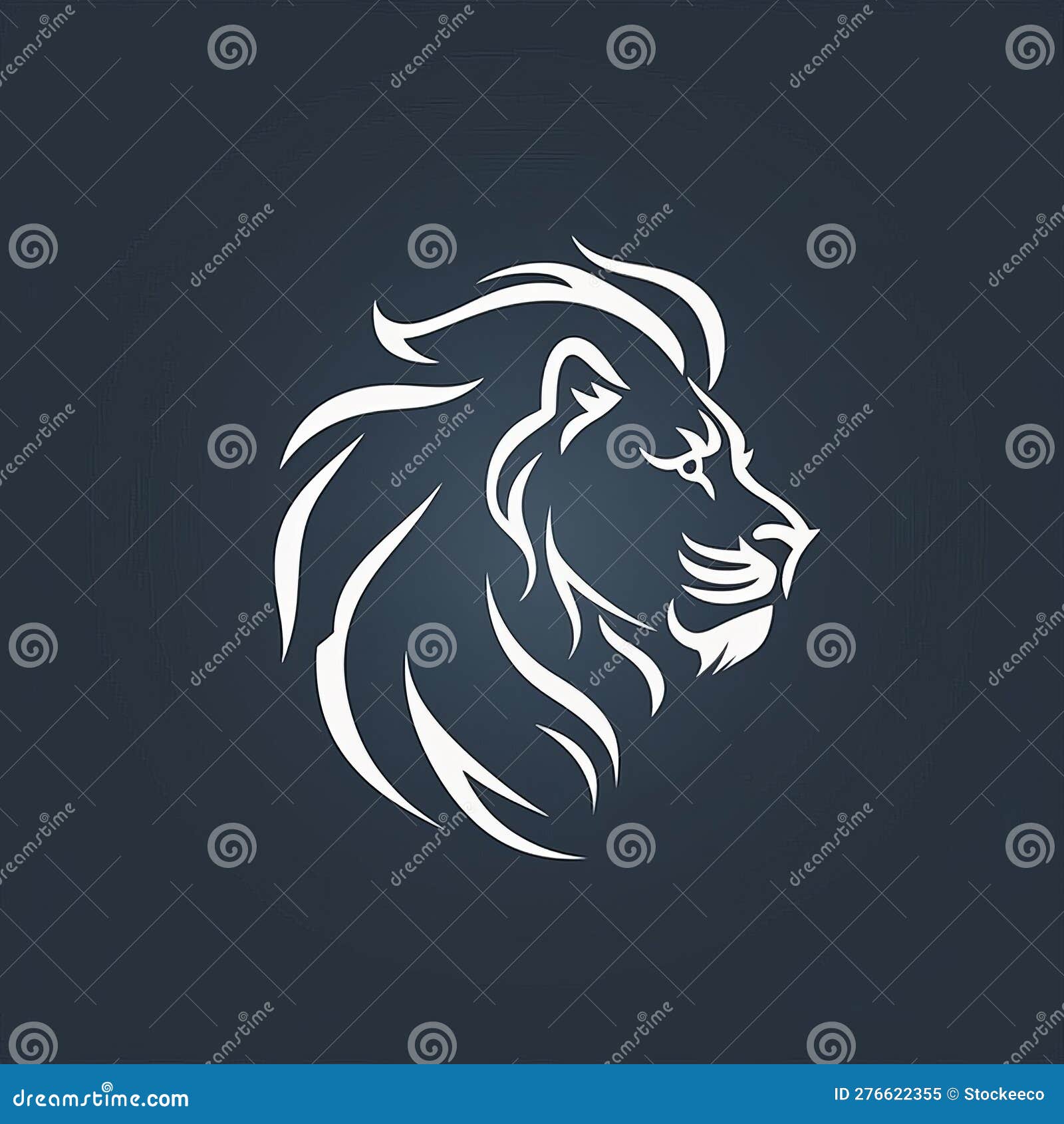 Minimalistic Lion Logo in 2d Vector Icon Style Stock Illustration ...