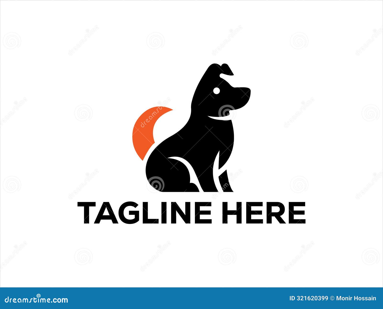 Simple Dog Logo Pet Logo Vector Stock Vector - Illustration of tongue ...