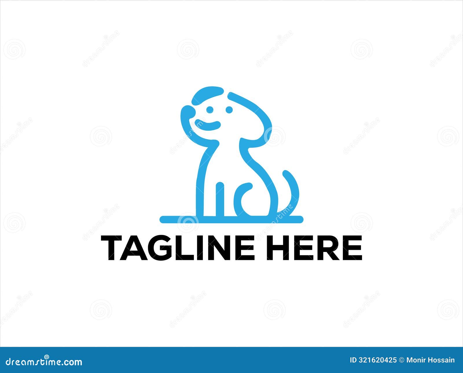 Simple Dog Logo Pet Logo Vector Stock Vector - Illustration of outline ...