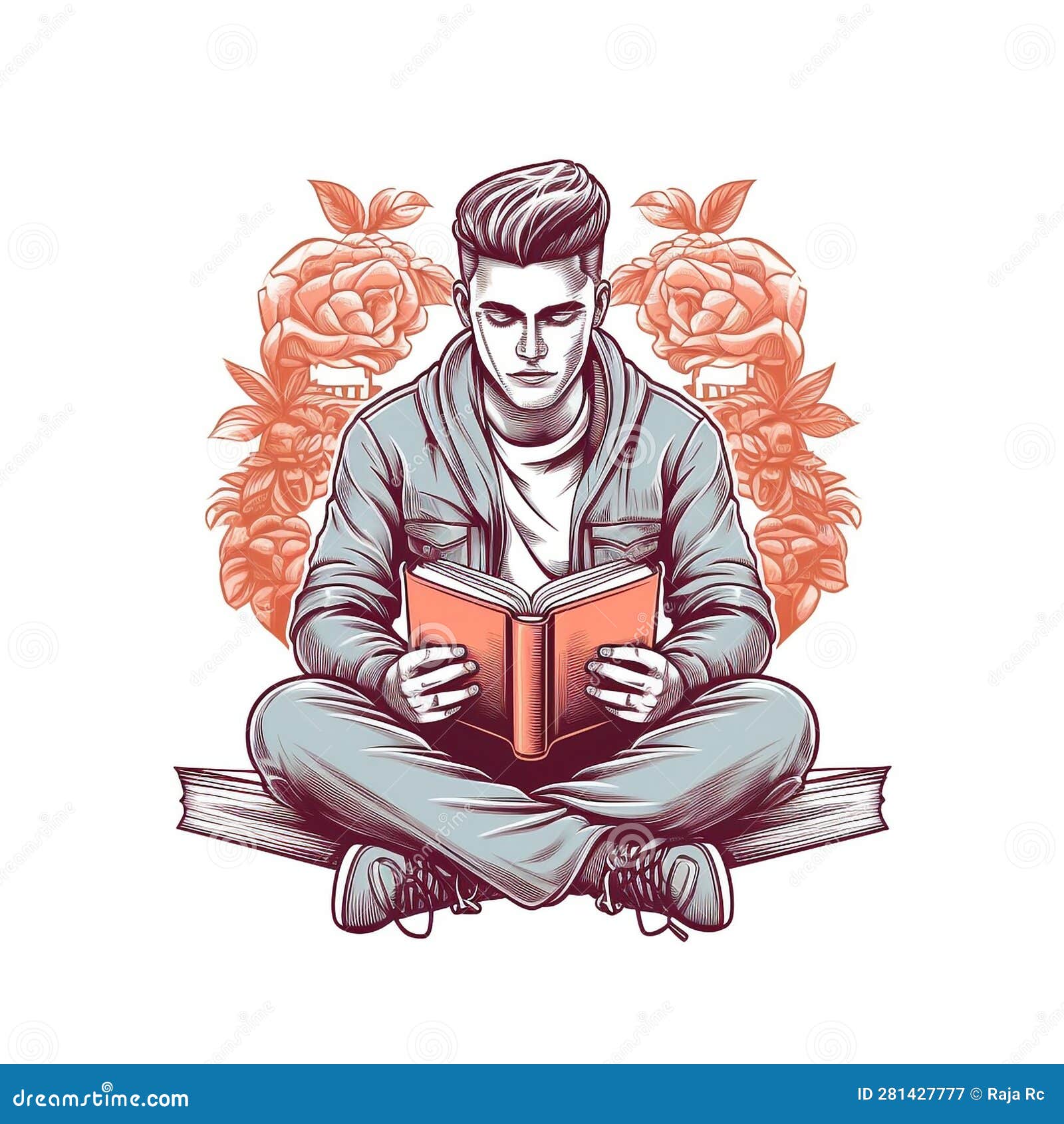 Book Reader logo stock illustration. Illustration of curiosity - 281427777