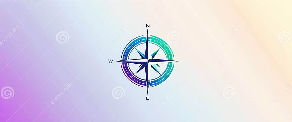 Logo Featuring a Compass Symbolizing Direction and Goal Stock Photo ...