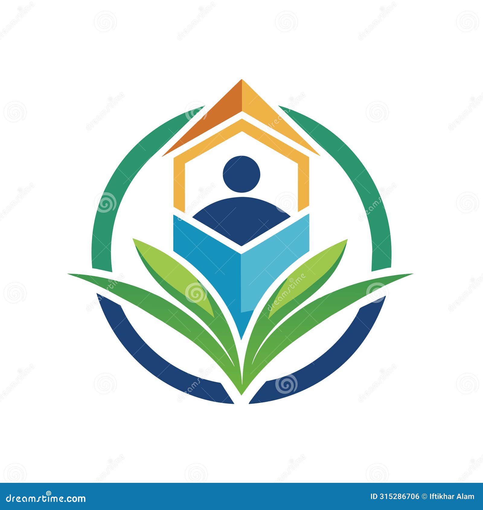 Logo Featuring a Person Holding a Book, Symbolizing Lifelong Learning ...