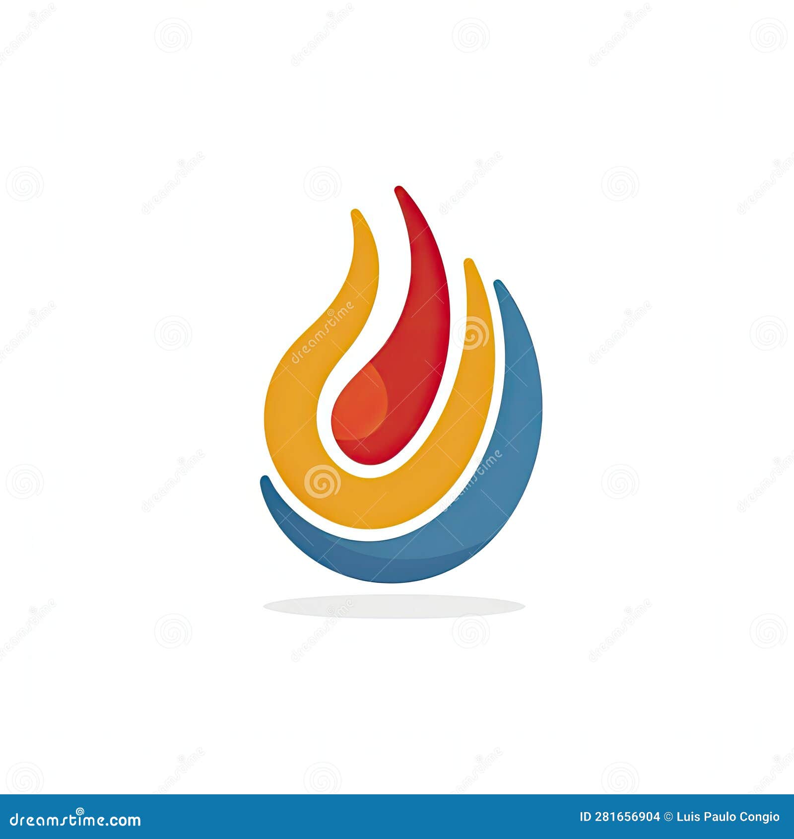 A Logo for a Fire Company with Flames Stock Photo - Image of dedication ...