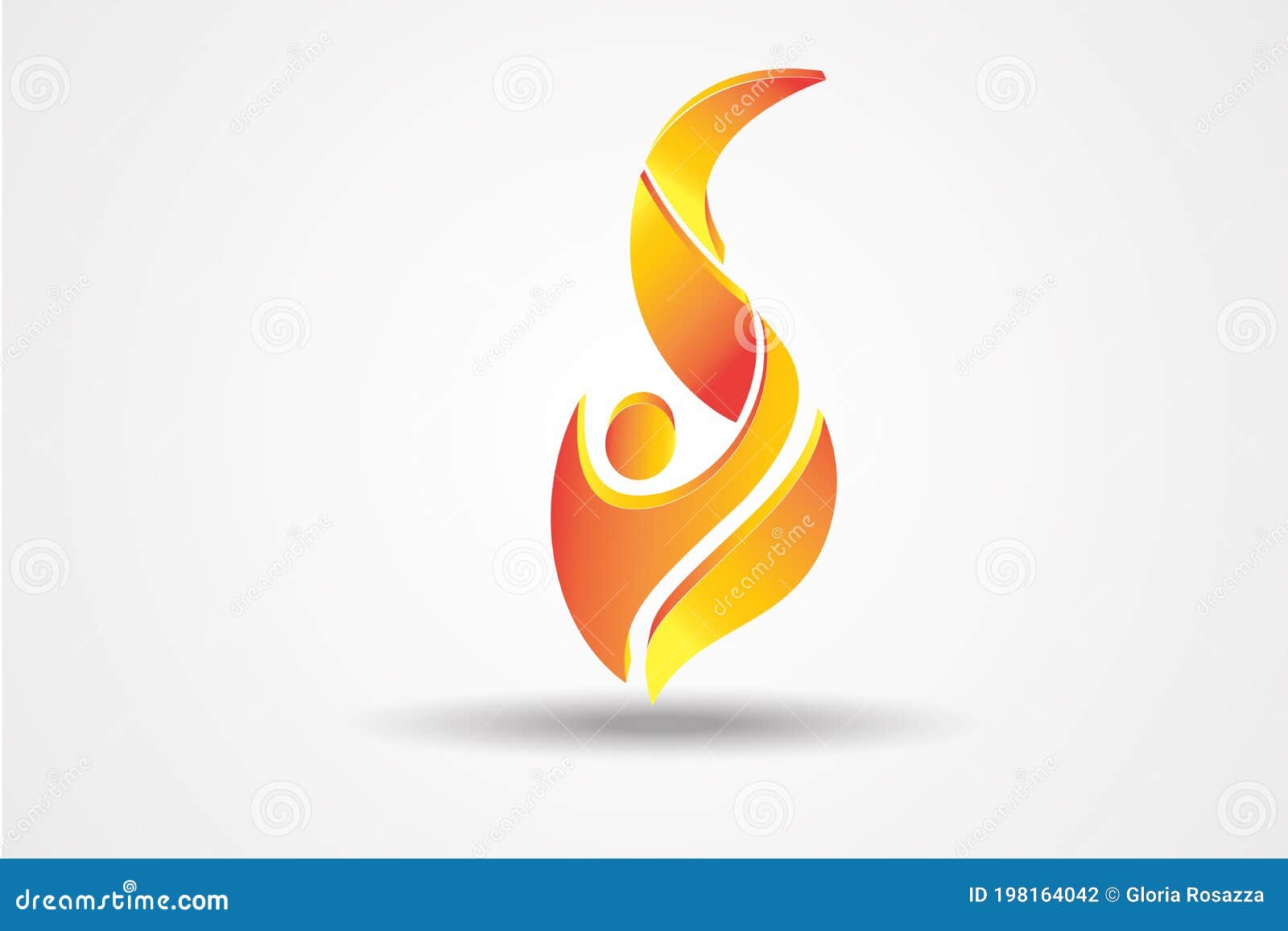 Logo Fire Flame People Figure Fireman Symbol Icon Logotype Vector Image ...