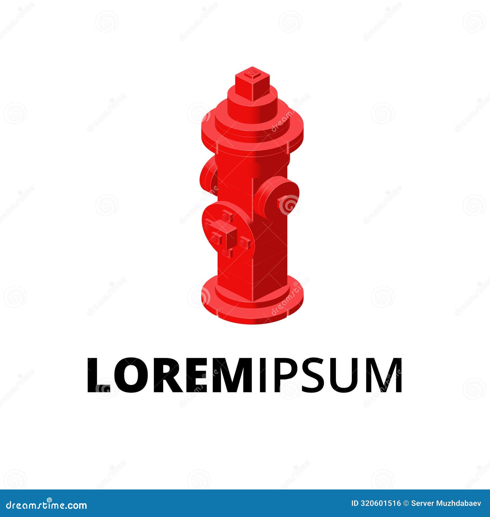 Logo with Fire Hydrant for Print and Design. Vector Clipart. Stock ...