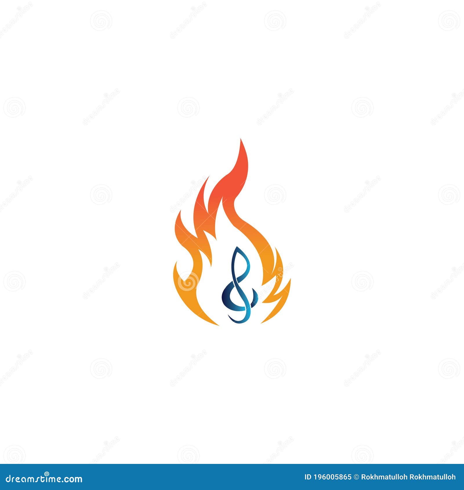 Logo Fire Music Illustration with Color Vector Design Stock Vector ...
