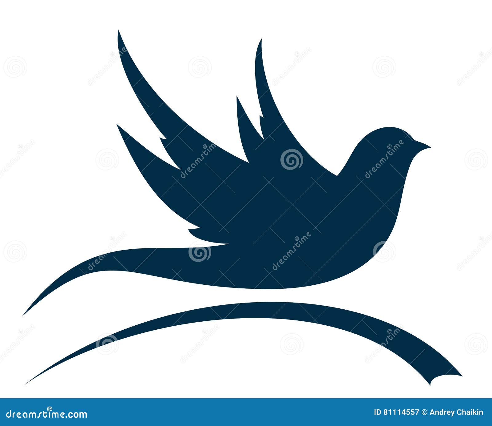 Logo Flying Bird. Cartoon Vector | CartoonDealer.com #81114557