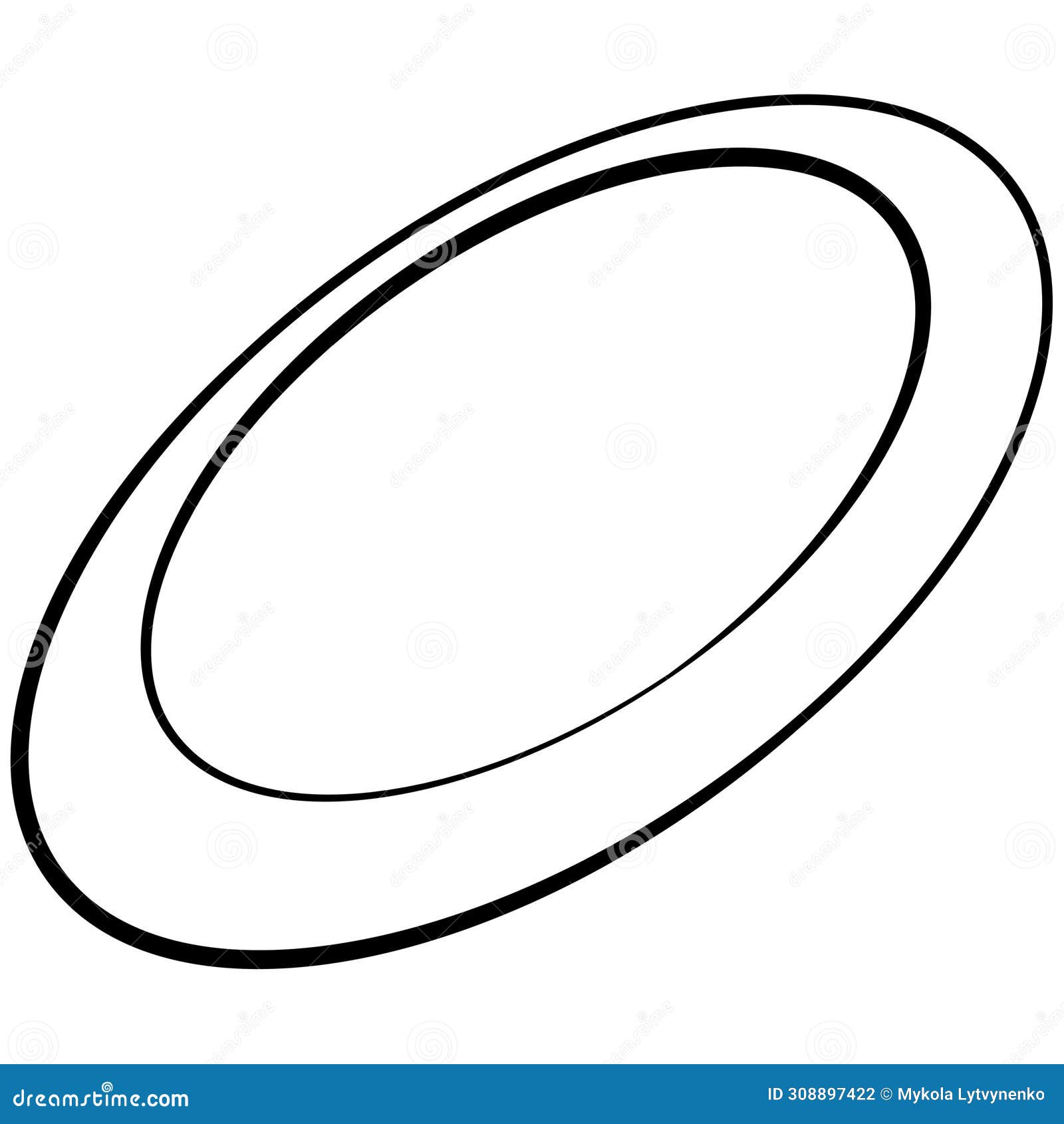 Logo Flying Disc Ring, Letter O, Disc Perspective Stock Vector ...