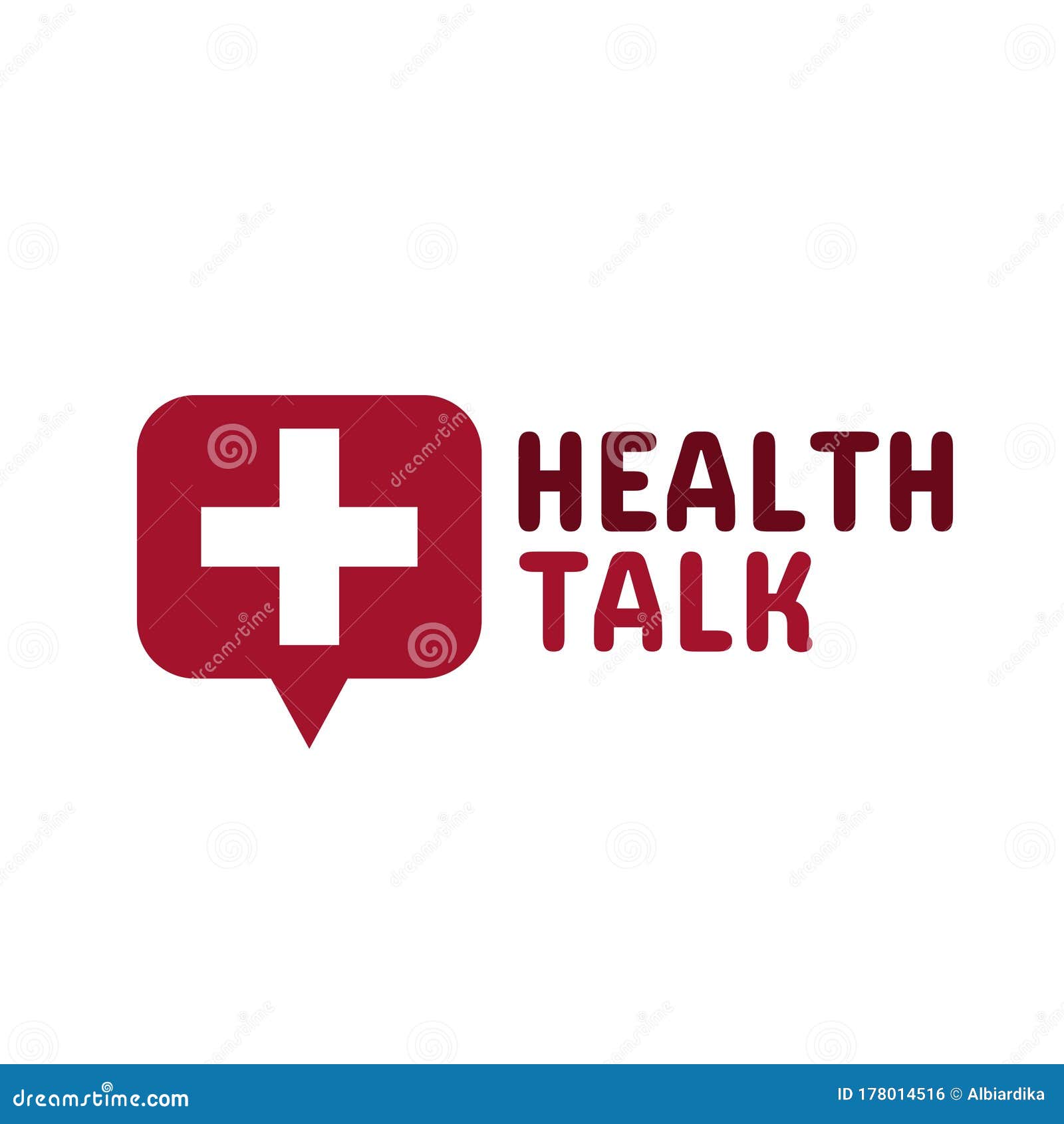 Red Health Talk Chat Bubble Cross Aid Logo Design Illustration Stock ...