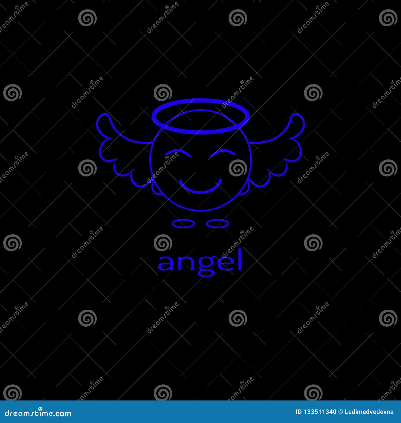 Linear Angel Icon From Emotions Outline Collection. Thin Line Angel ...