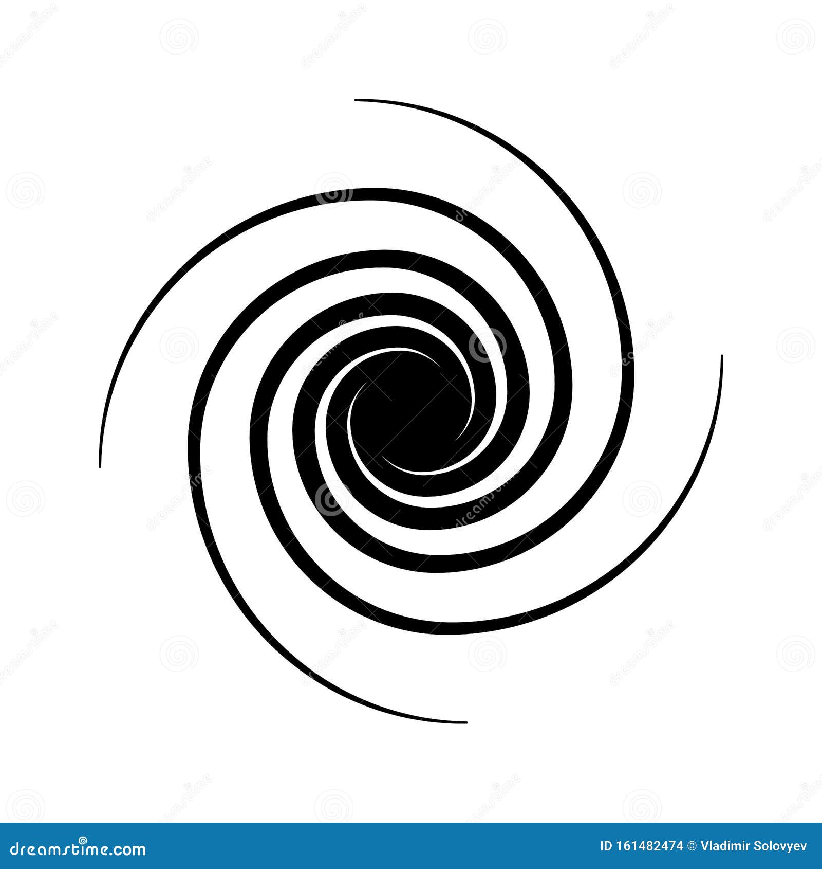 Logo in the Form of a Spiral. Symbol of Wind and Forces Stock ...