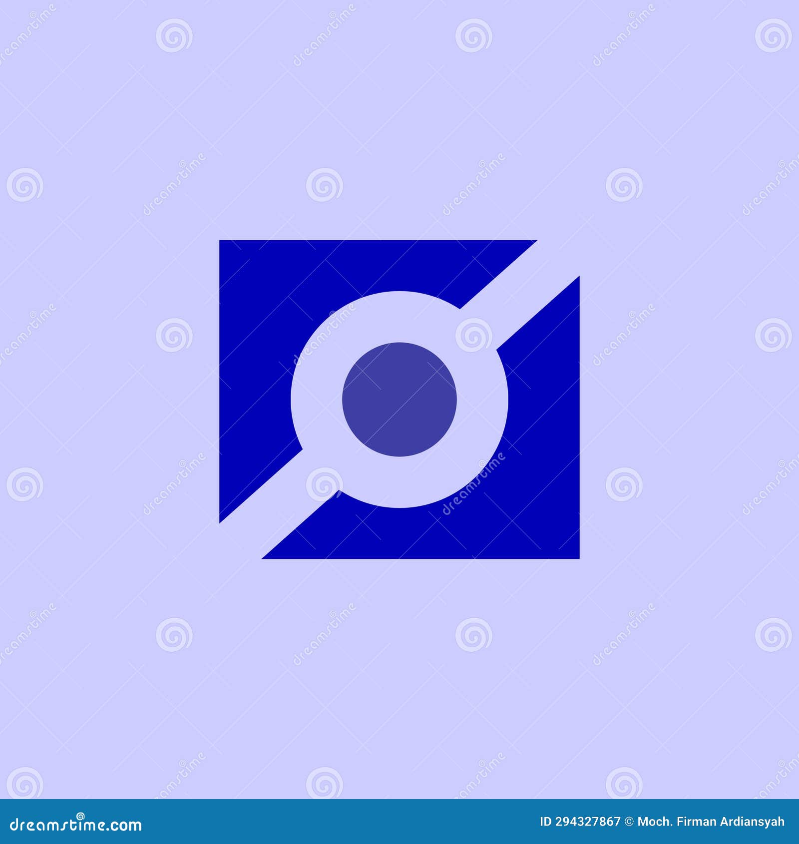 Logo in the Form of a Square that is Divided into Two Crosswise Stock ...