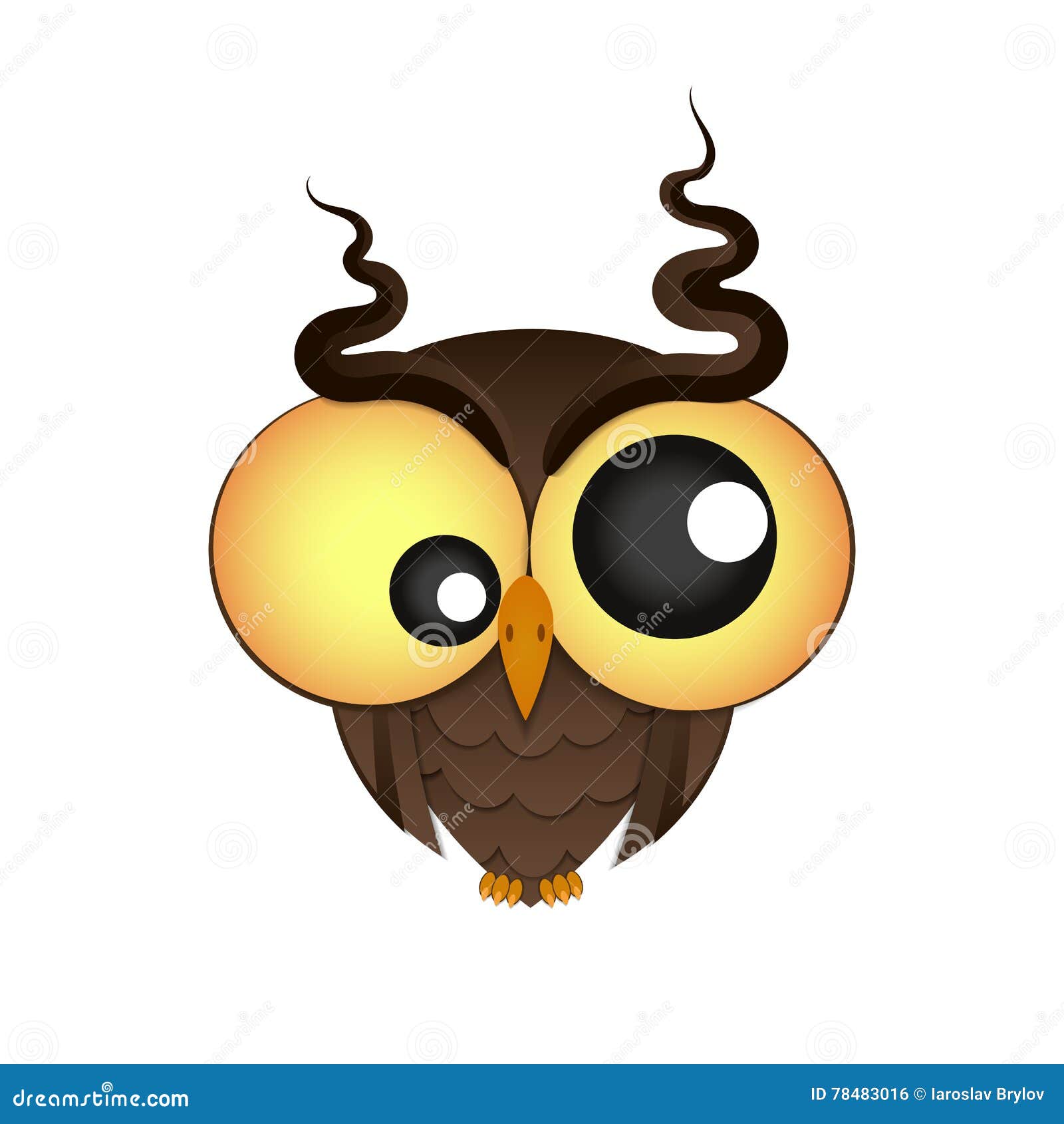 Logo fou de hibou illustration de vecteur. Illustration du ailes - 78483016