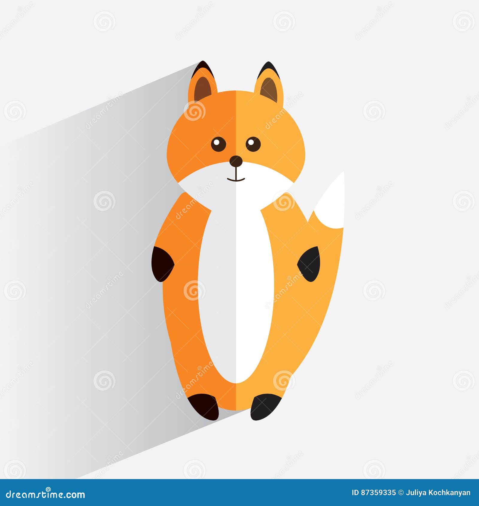 Logo fox flat design stock vector. Illustration of wildlife - 87359335