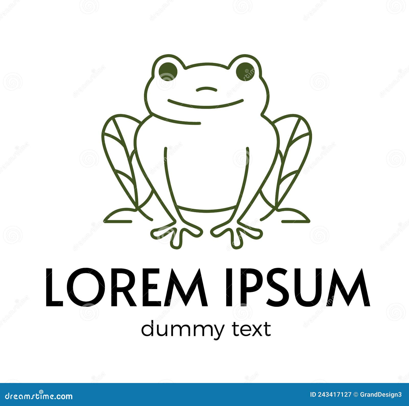 Logo with a Frog. Vector Illustration of a Toad. Stock Vector ...