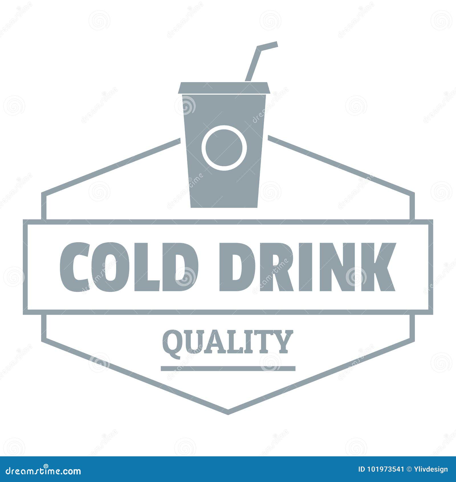 Logo Froid De Boissons, Style Gris Simple Illustration de Vecteur ...
