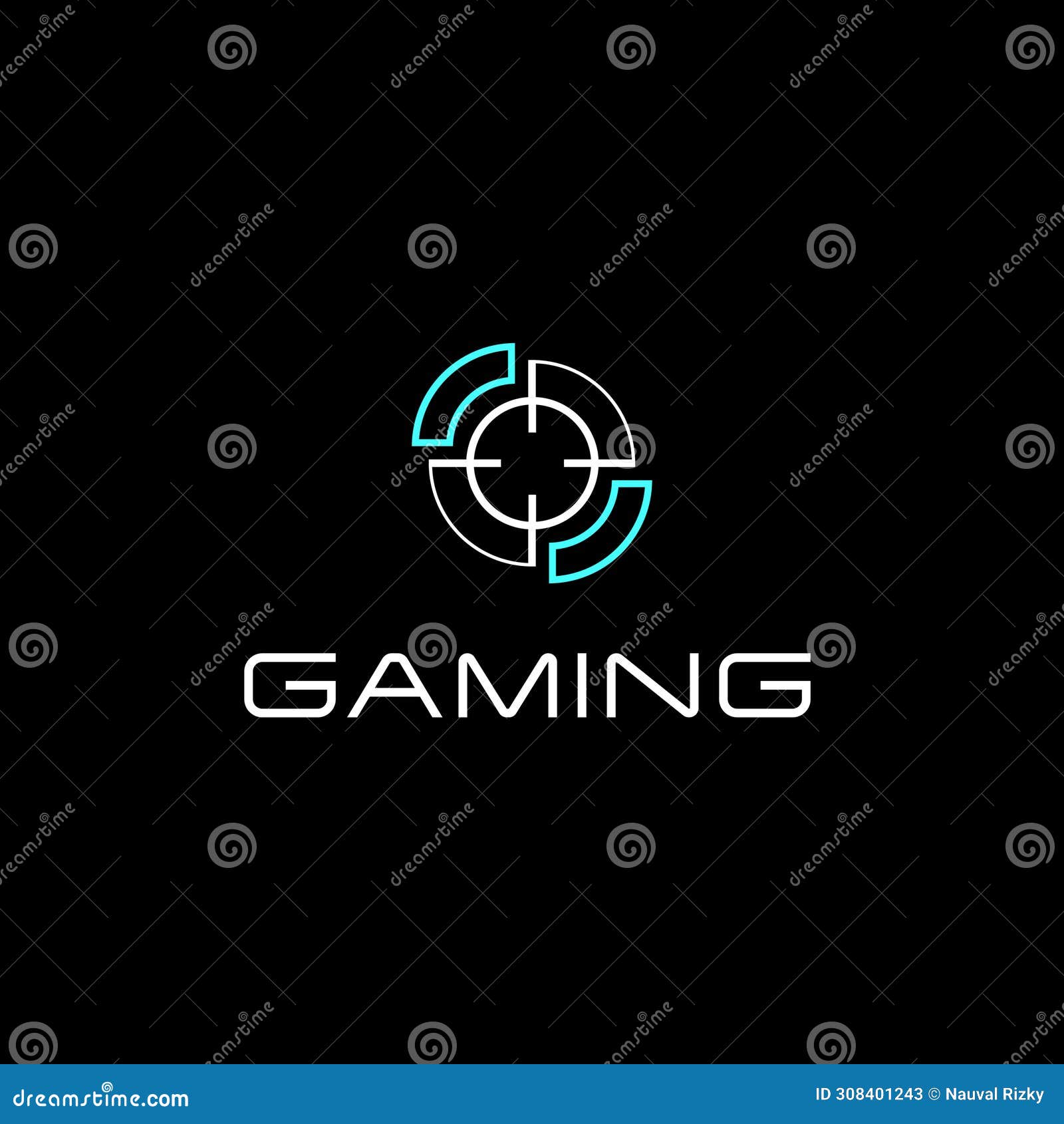 Shooter Gaming Logo stock vector. Illustration of minimalist - 308401243