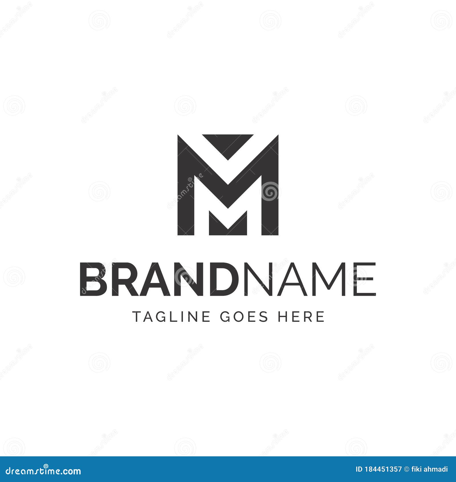 Logo of geometric M letter stock vector. Illustration of label - 184451357