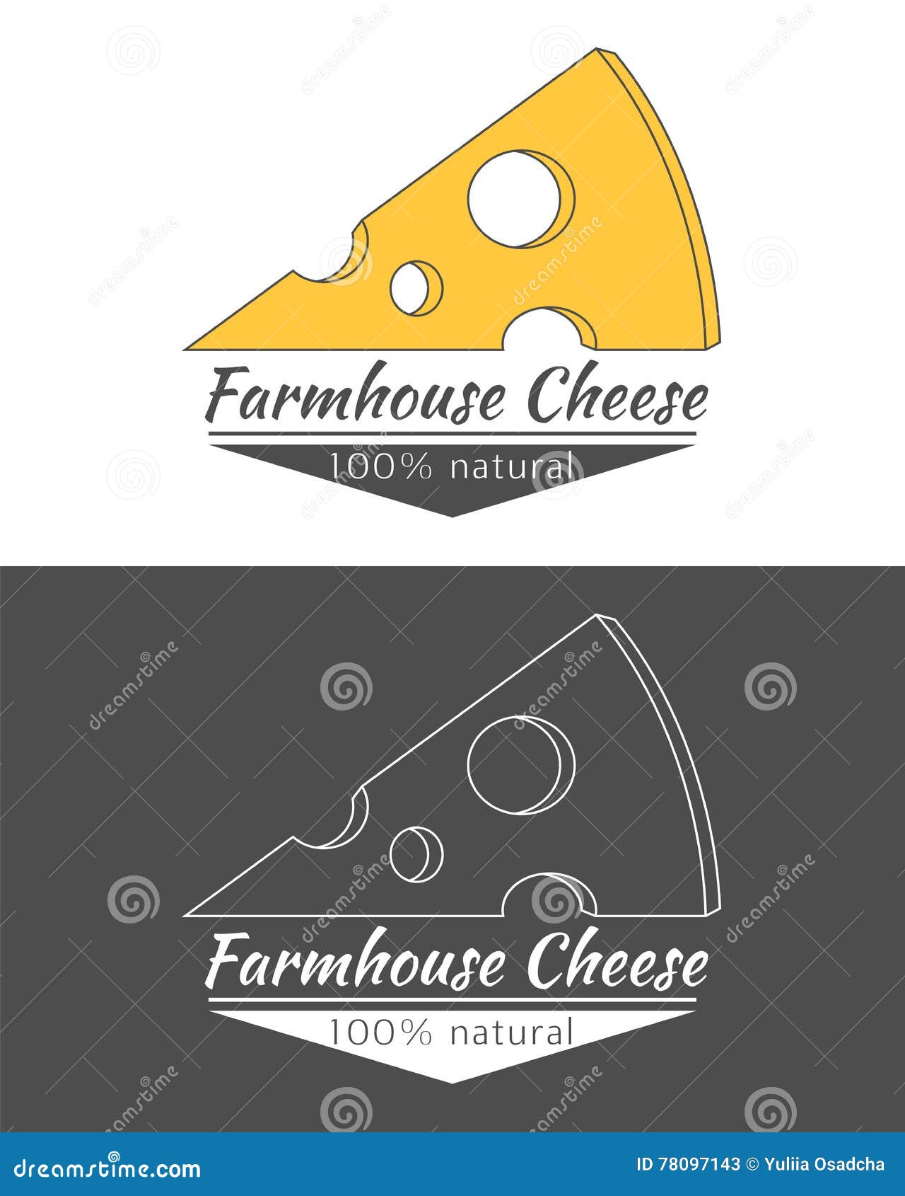 Logo Giallo E Trasparente Del Formaggio Illustrazione Vettoriale ...