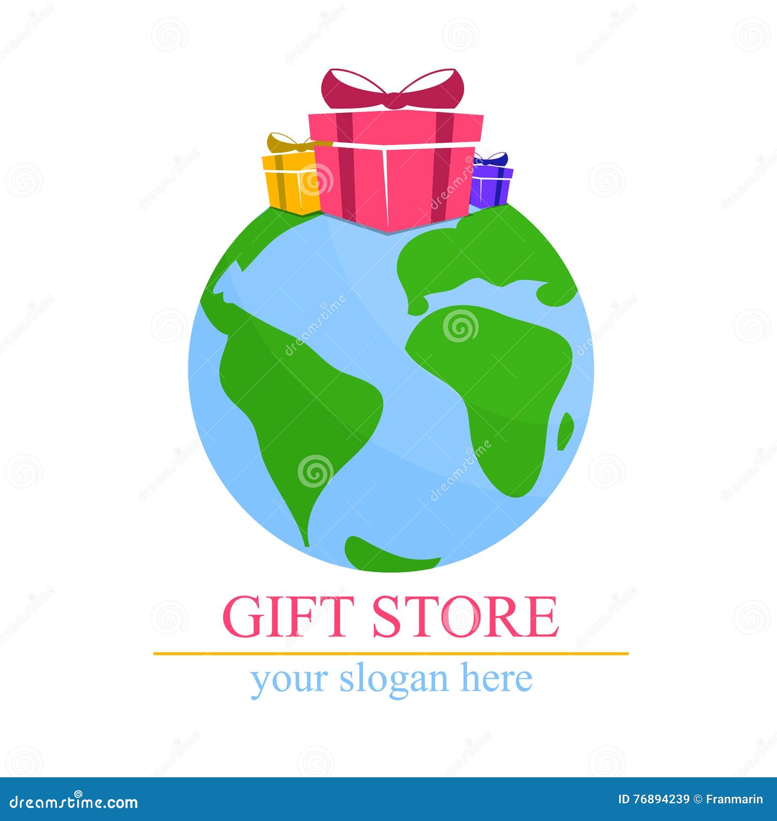 Logo gift store stock vector. Illustration of company - 76894239