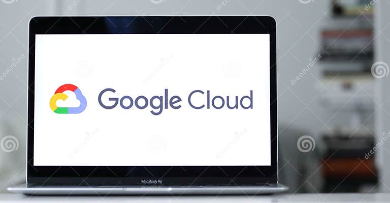 Laptop Showing Logo of Google Cloud Platform (GCP) Editorial Stock ...