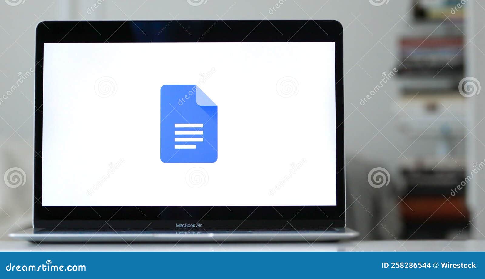 Logo of Google Docs a Cloud-based Online Word Processor on a Laptop ... Logo of Google Docs a Cloud-based Online Word Processor on a Laptop ...