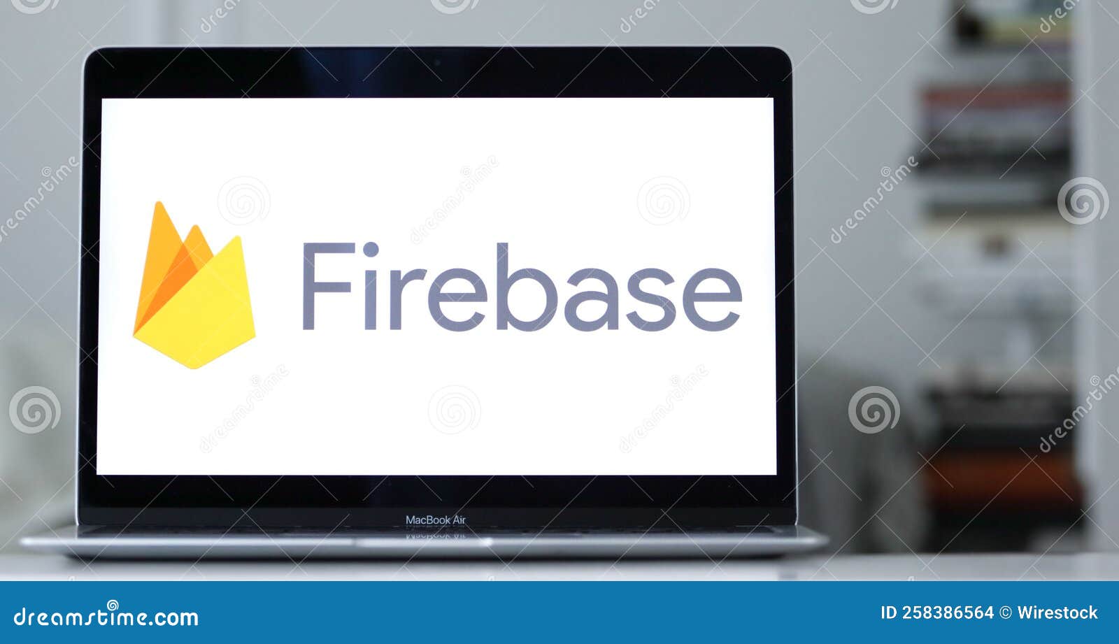 Logo Of Google Firebase Displayed On The Screen Of A Laptop Editorial ...