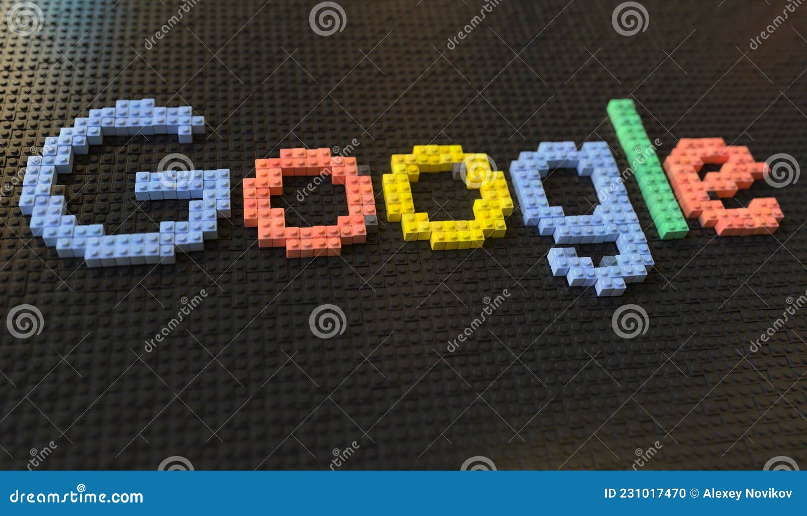 Logo of GOOGLE Made with Plastic Toy Blocks, Editorial Conceptual 3d ...